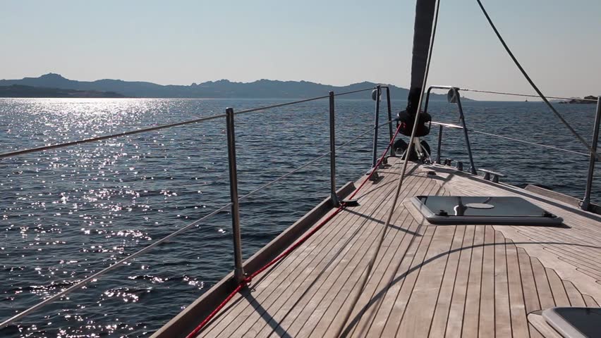 Sailing Ship With Wave Splashing On The Deck Stock Footage Video 566818 ...