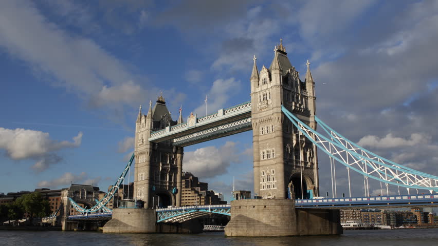 Famous English Drawbridge Landmark Tower Bridge London Skyline England ...