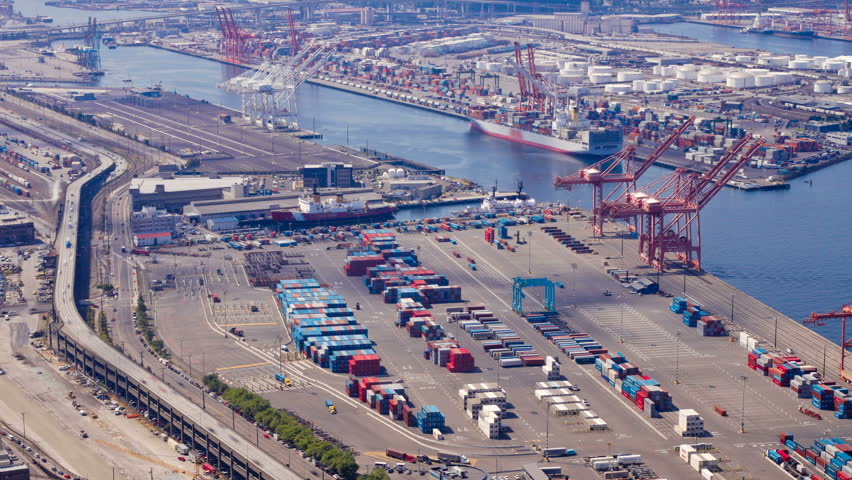 Time Lapse of Seattle Shipyard Stock Footage Video (100% Royalty-free ...