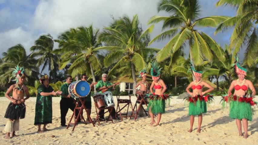Stock Video Clip of Polynesian Pacific Island dance and music group ...