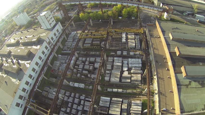 Top View of Warehouse with Stock Footage Video (100% Royalty-free ...