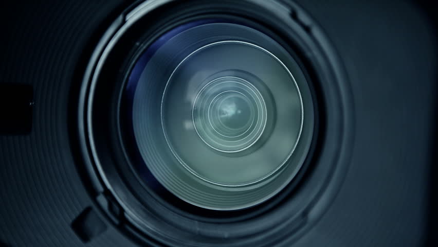 Camera Zoom. Closeup Shot Of Professional Video Camera, With Its Lens ...