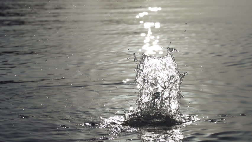 Stock video of slow motion: stone thrown into the | 5082515 | Shutterstock