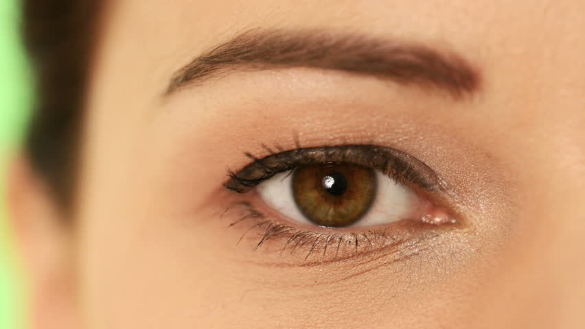 Young Beautiful Woman's Eye. Shallow Depth Of Field. Closeup. Stock ...