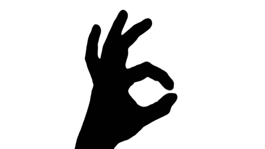 Ok Hand Sign Silhouette - Stock Footage Video (100% Royalty-free ...