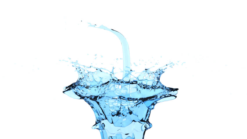 Splash Of Water In Extreme Slow Motion, Alpha Channel Included (FULL HD ...