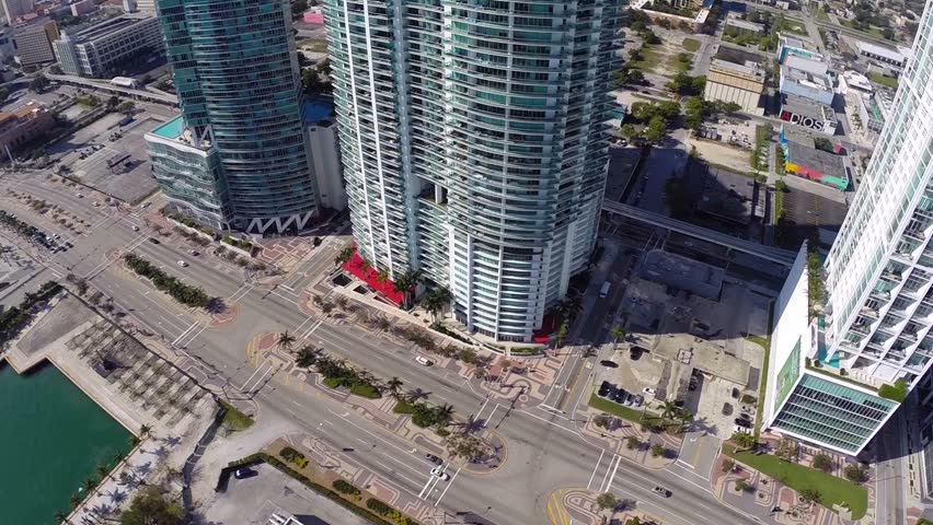 Birdseye View Footage of Downtown Stock Footage Video (100% Royalty ...