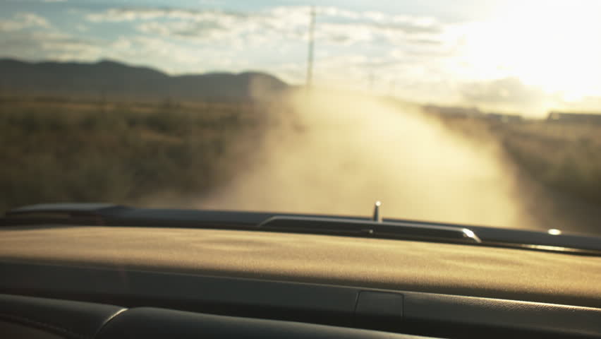 Car Speeding Down a Dusty Stock Footage Video (100% Royalty-free ...