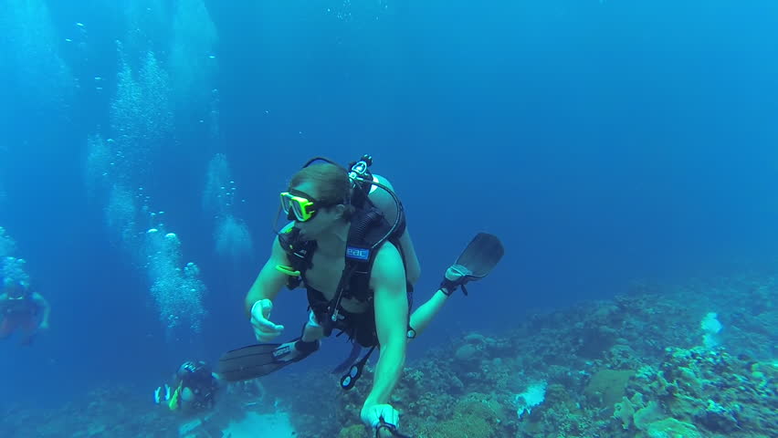 Attractive Young Athletic Man Scuba 스톡 동영상 비디오(100% 로열티프리) 5537855 ...