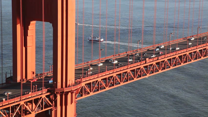 Stock video of close-up of golden gate bridge at | 5548265 | Shutterstock