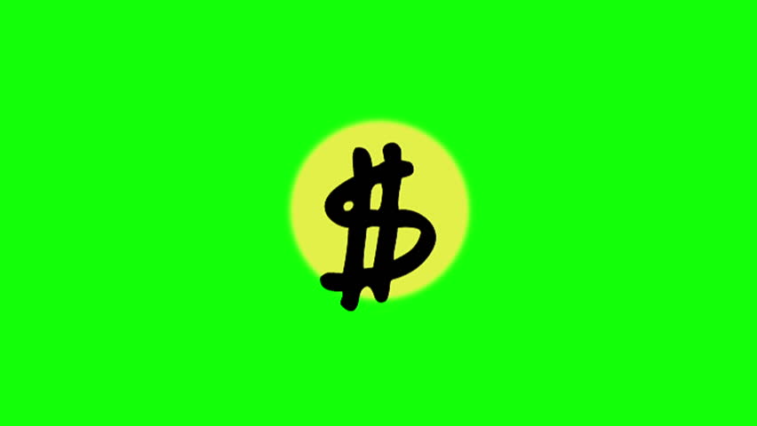 Stock video of animation of appearing dollar sign on | 5669675 ...