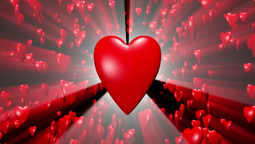 Animated Hearts in Motion. Stock Footage Video (100% Royalty-free ...