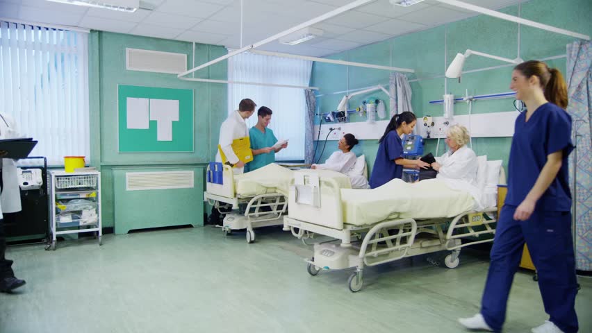 Time Lapse Footage Of The Bustle And Activity On A UK Hospital Ward ...