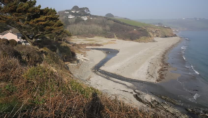 Gerrans Bay Beach Cornwall On The Roseland Peninsula Cornish South ...