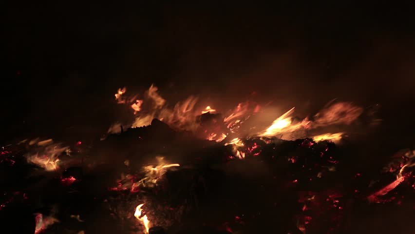 Fire Burns Out of Control Stock Footage Video (100% Royalty-free ...