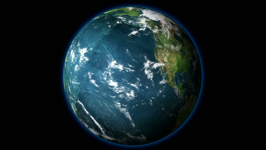 Earth Rotating Slowly Showing North And South America - The Americas On ...