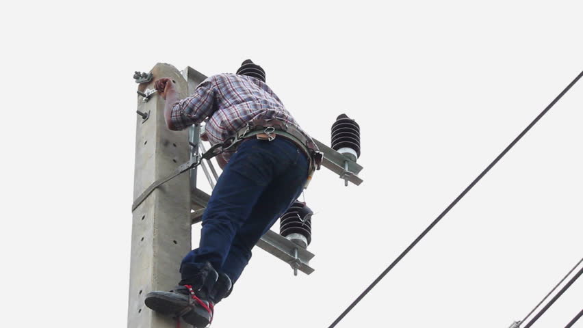 Making Repairs at a Power Stock Footage Video (100% Royalty-free ...