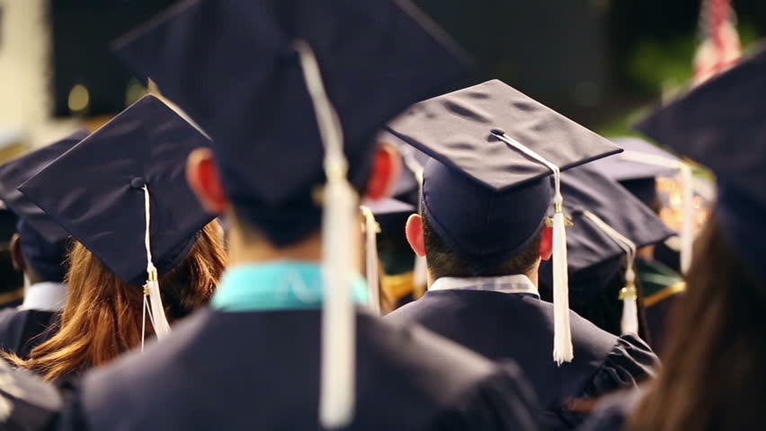 Students Graduating from University Campus Stock Footage Video (100% ...