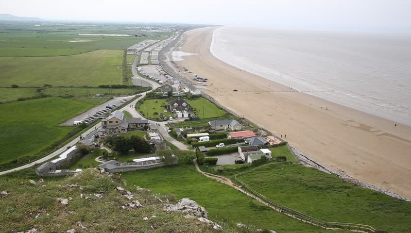 Brean Beach Somerset England Near Stock Footage Video (100% Royalty ...
