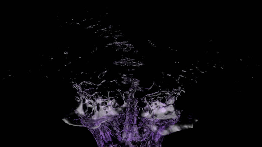 Splash of Purple Water in Stock Footage Video (100% Royalty-free ...