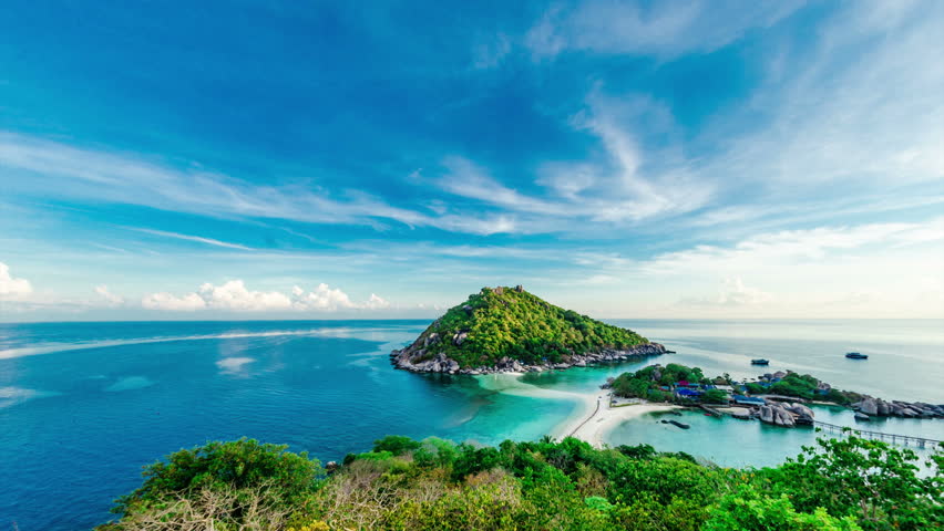 Stock video of 4k timelapse of tropical island with | 6378515 ...