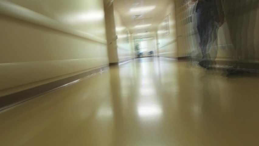 Stock video of hospital hallway going from clear to | 6521465 ...