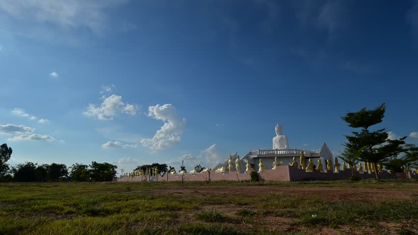 Buddha On Field and Cloud Stock Footage Video (100% Royalty-free ...