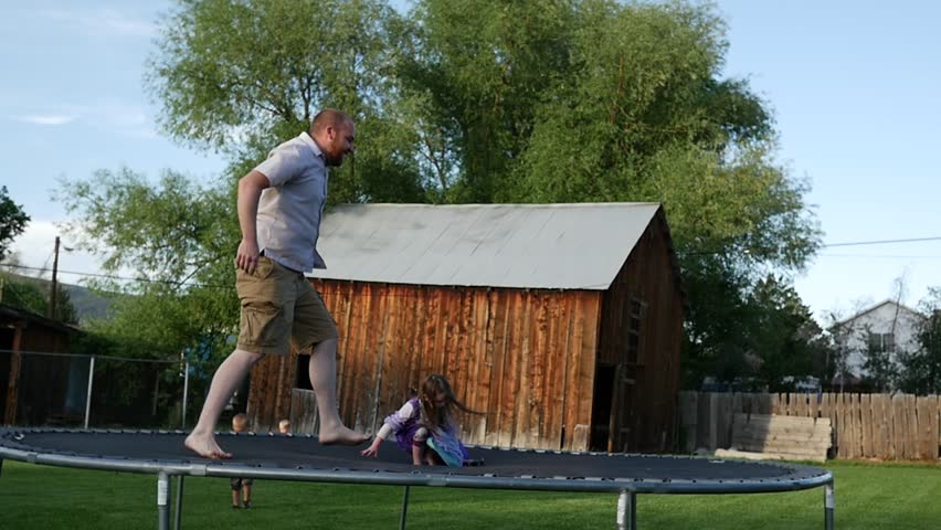 Dad Is Showing Off To Stock Footage Video 100 Royalty Free 6552155