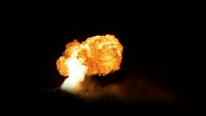 A Huge Fireball Lights up Stock Footage Video (100% Royalty-free ...