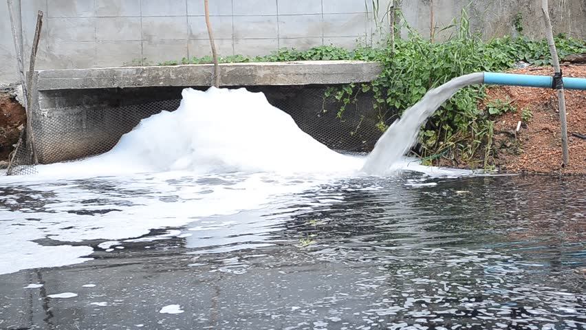 Waste Water Flowing Down the Stock Footage Video (100% Royalty-free ...