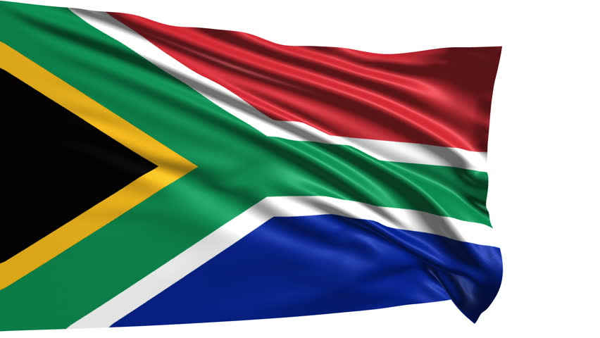 A Beautiful Satin Finish Looping Flag Animation Of South Africa. A ...
