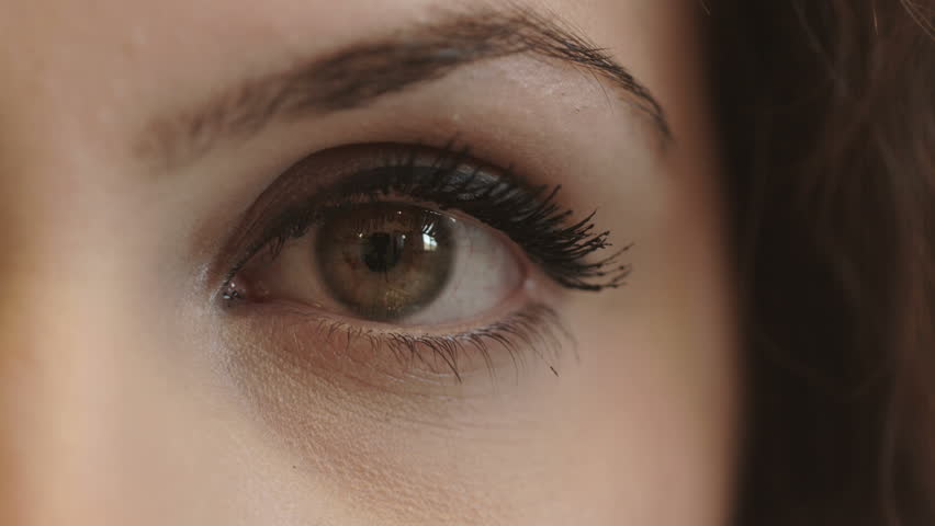 Beautiful Woman Open Her Eye: Stock Footage Video (100% Royalty-free ...