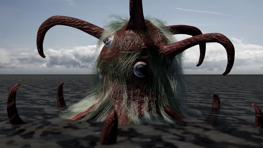 Fantasy Seamonster Animation. 3D Rendering Stock Footage Video 6605072 ...