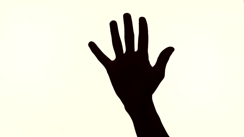 Hand Waving Silhouette - White Stock Footage Video 532633 | Shutterstock