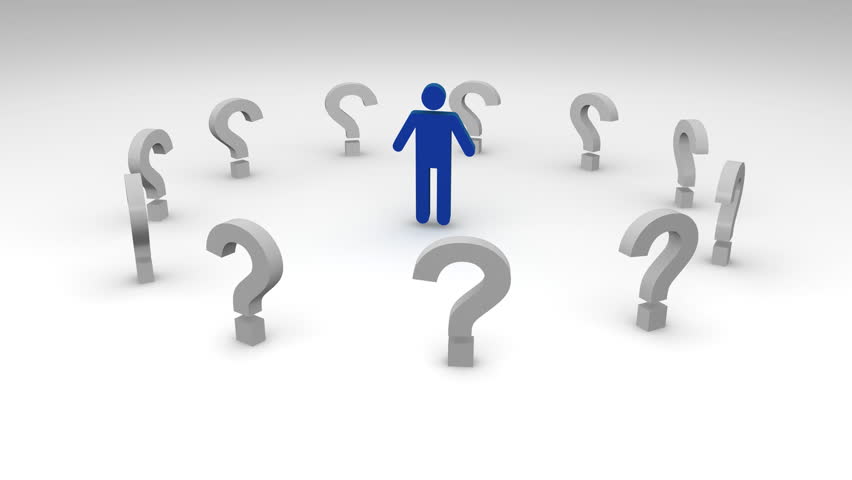 Solving A Problem By Working Together Animation Of A Question Mark ...