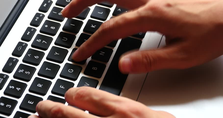 4k Typing On A Laptop Keyboard,computer Literate Operator. Gh2_08214_4k ...