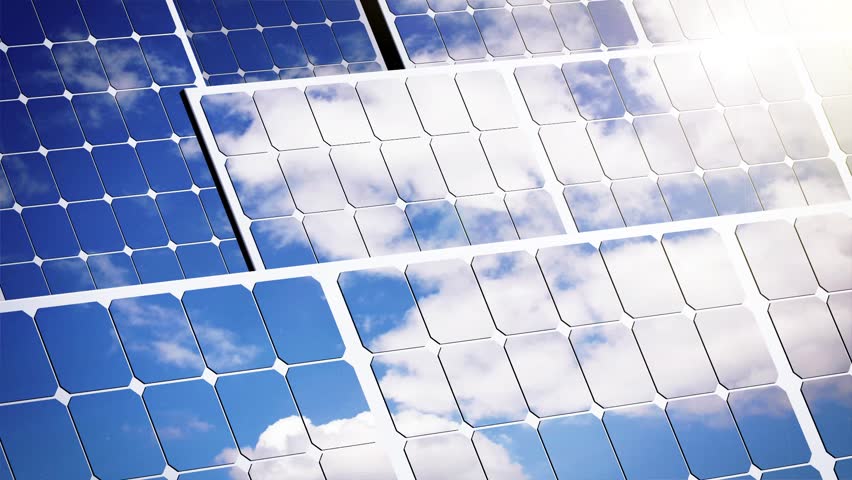 Solar Panels, Solar Energy Farm. 3d Animation Stock Footage Video ...