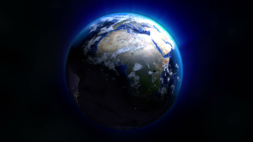This HD Realistic Earth Revolves Slowly Showing Australia And The Moon ...