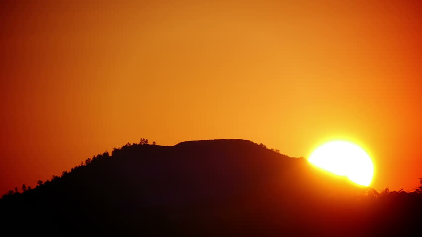 Large Sun Rising in a Stock Footage Video (100% Royalty-free) 6929515 ...