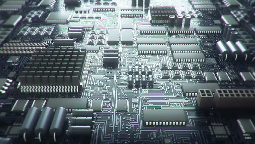 Abstract Circuit Board. High Technology 3d Animation. Stock Footage ...