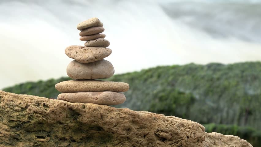 Stones Relax Harmony Waves of Stock Footage Video (100% Royalty-free ...