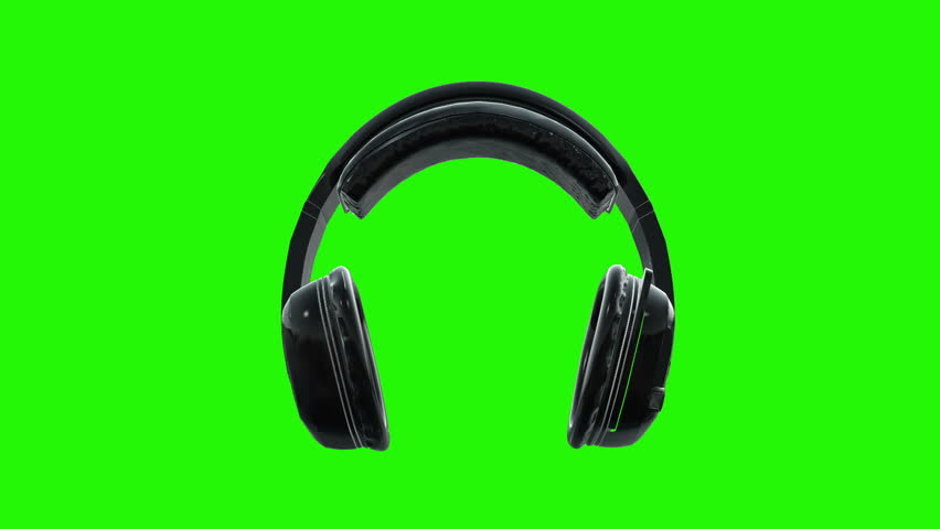 Headphone Animation with Green Screen Stock Footage Video (100% Royalty ...