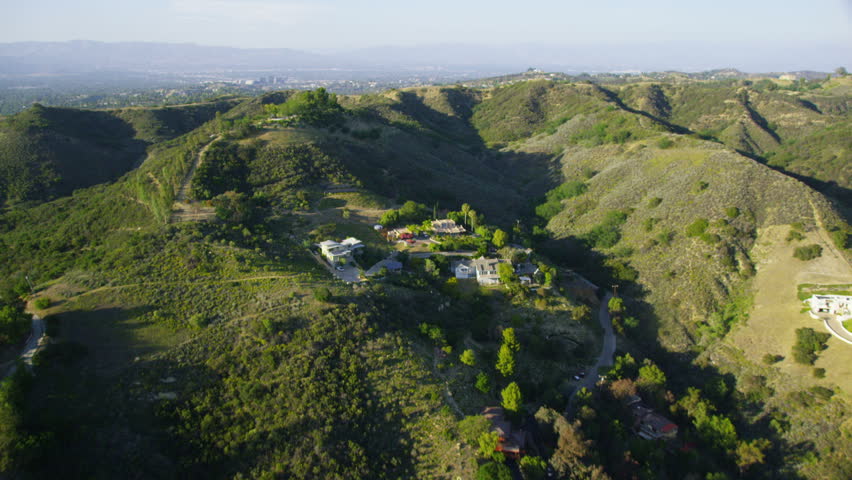 Aerial View Of Summer California Countryside, USA. Helicopter Shot Of ...