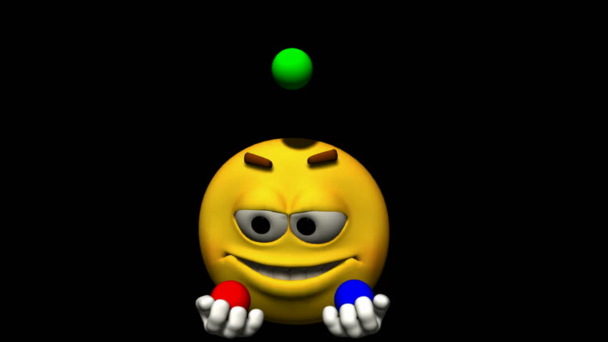 Seamless Looping Emoticon Animation: Juggling. Stock Footage Video (100 ...