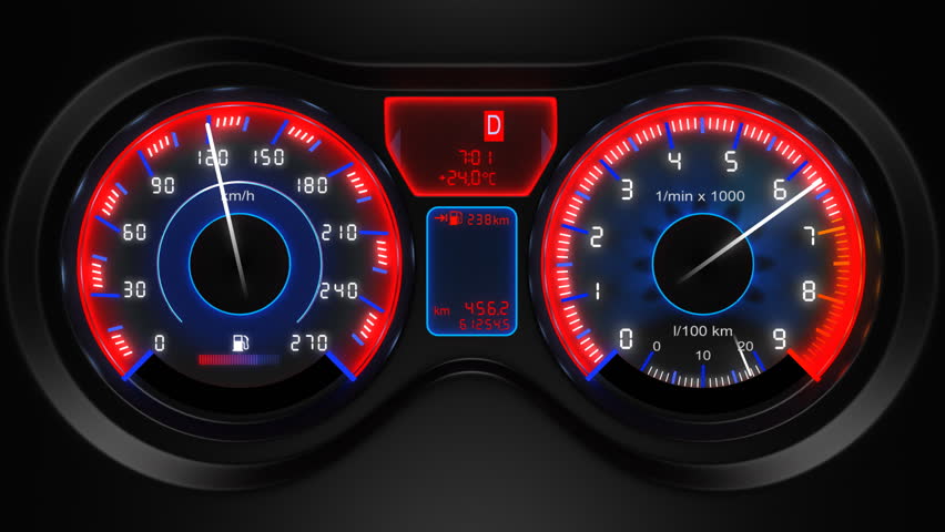 Stock video of car dashboard, 3d animation, with sound | 733225 ...
