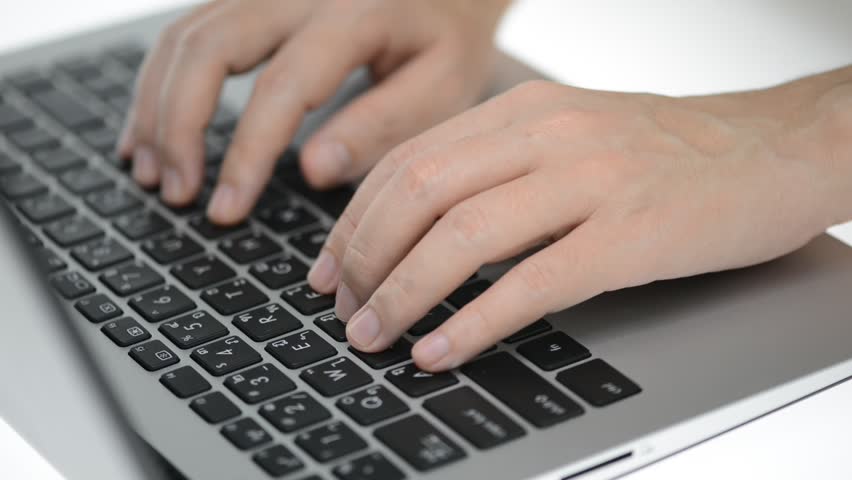 4k Typing On A Laptop Keyboard,computer Literate Operator. Gh2_08214_4k ...