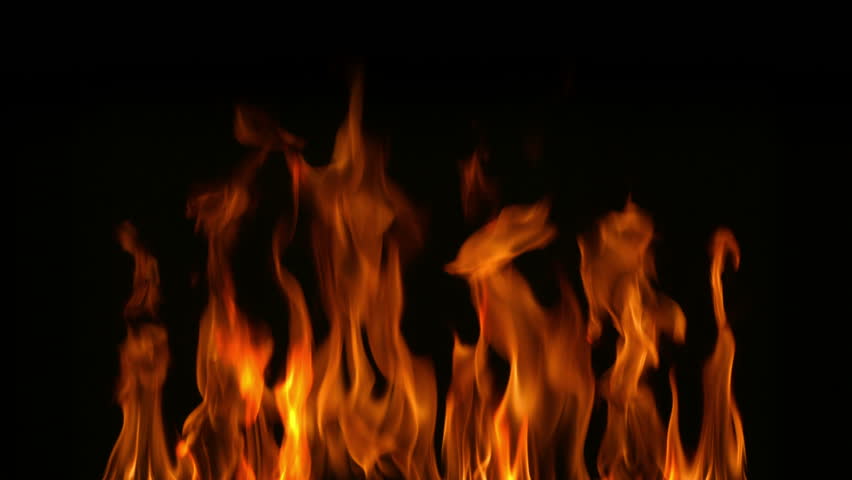 Super Slow Motion Of Clean Flames Igniting And Burning. A Line Of Real ...