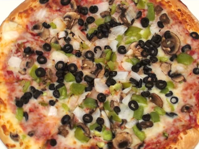 Veggie Pizza Loop High Angle Stock Footage Video (100% Royalty-free ...