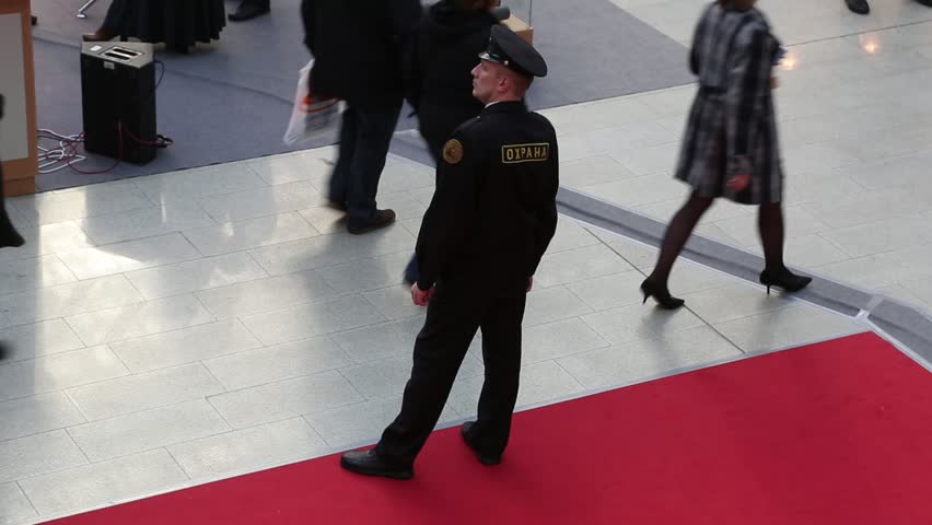 Moscow, Russia, October 2014: Security Stock Footage Video (100% ...