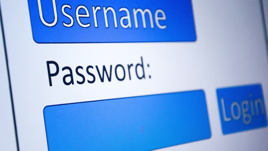 Typing Password On Login Page. Shallow Depth Of Field. Stock Footage ...